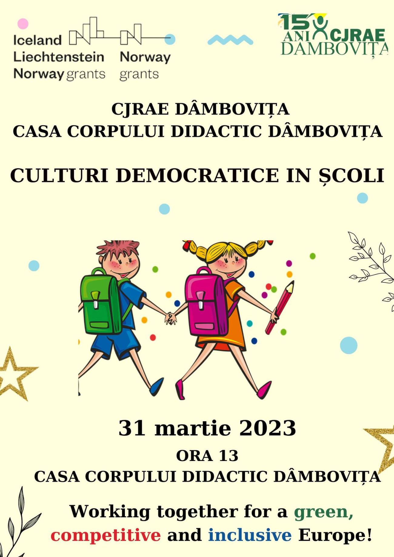 Workshop pe tema culturii democratice în școli, astăzi, la CJRAE