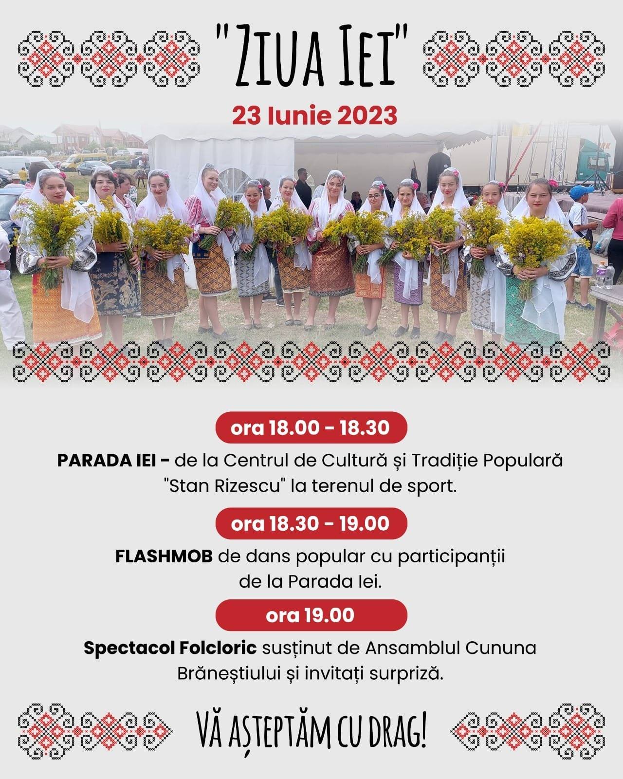 Ziua Iei va fi sărbătorită, astăzi, la Brănești