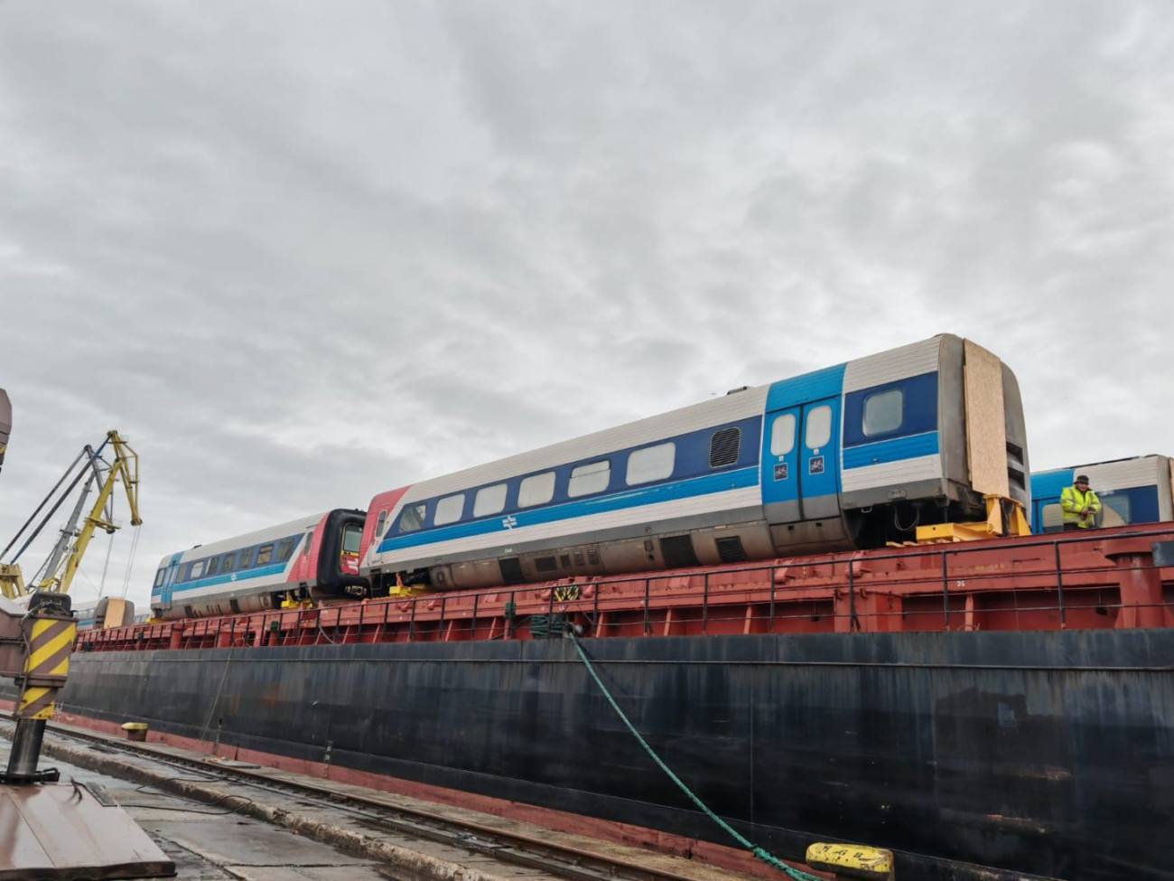 Primele trenuri Intercity private din România au ajuns în Portul Constanța